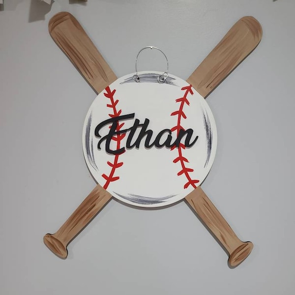 Baseball Door Hanger - Etsy