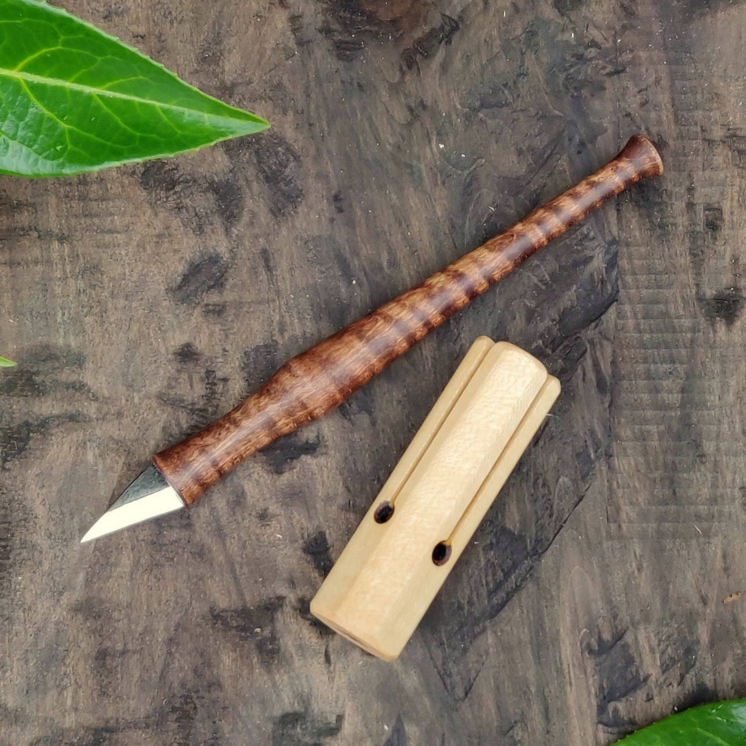 Kolrosing Knife With Round Handle, Small Carving Knife, Fresh Wood ...