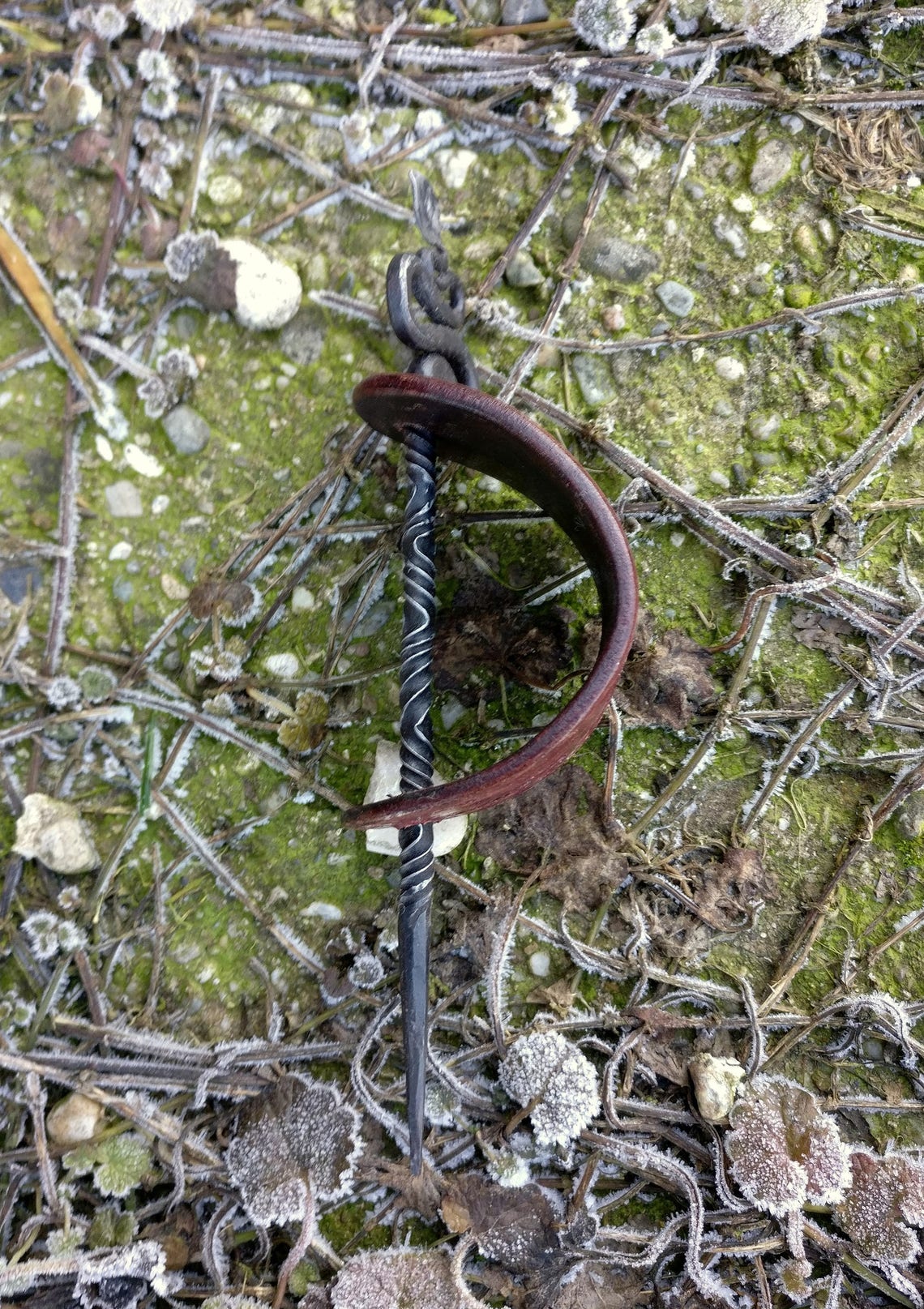 Iron Hairpin Blacksmith Hairpin Twisted Hairpin Leaf - Etsy