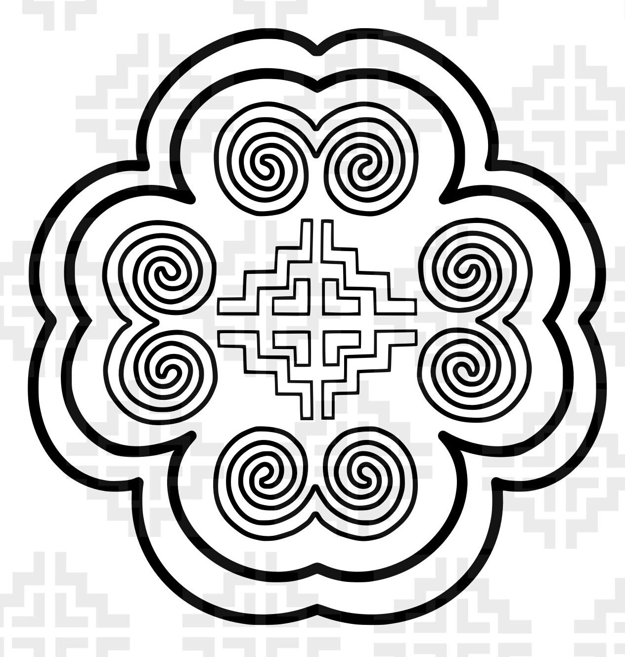 Instant Download SVG Hmong Qwj Snail Cut File, Hand Drawn - Etsy