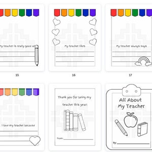 PRINTABLE All About My Teacher Booklet - Etsy
