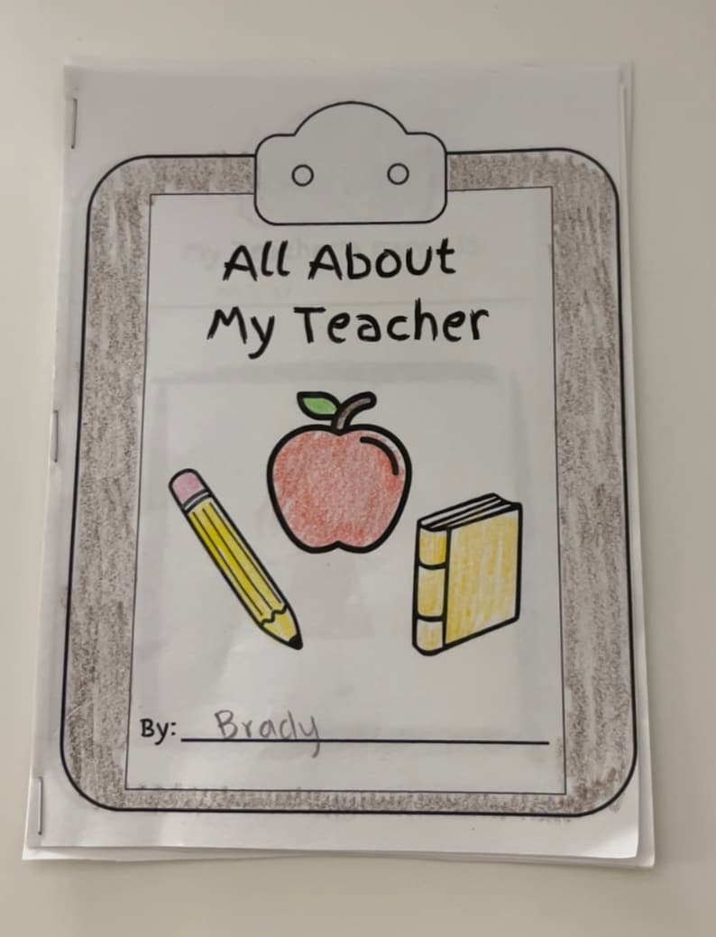PRINTABLE All About My Teacher Booklet - Etsy