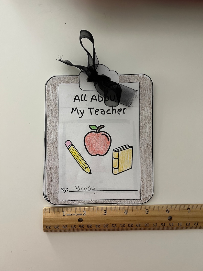 PRINTABLE All About My Teacher Booklet - Etsy