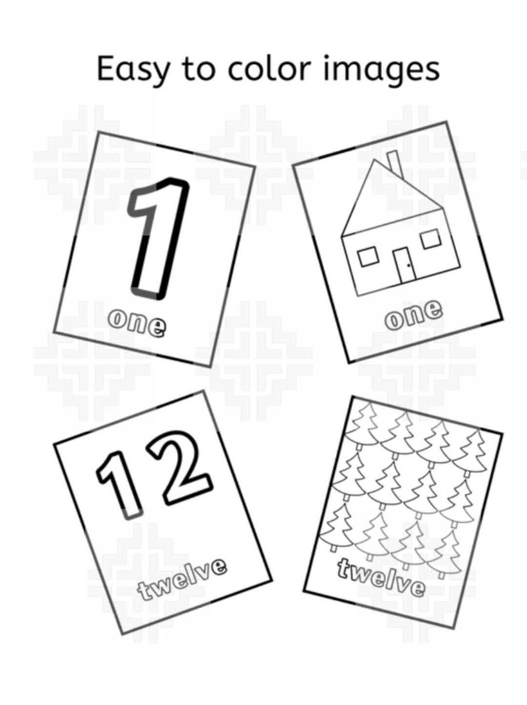 PRINTABLE Count and Color Pages - Etsy