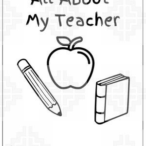 PRINTABLE All About My Teacher Booklet - Etsy