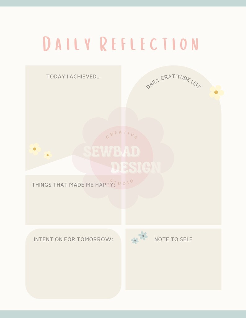 Printable Daily Reflection PDF - Etsy