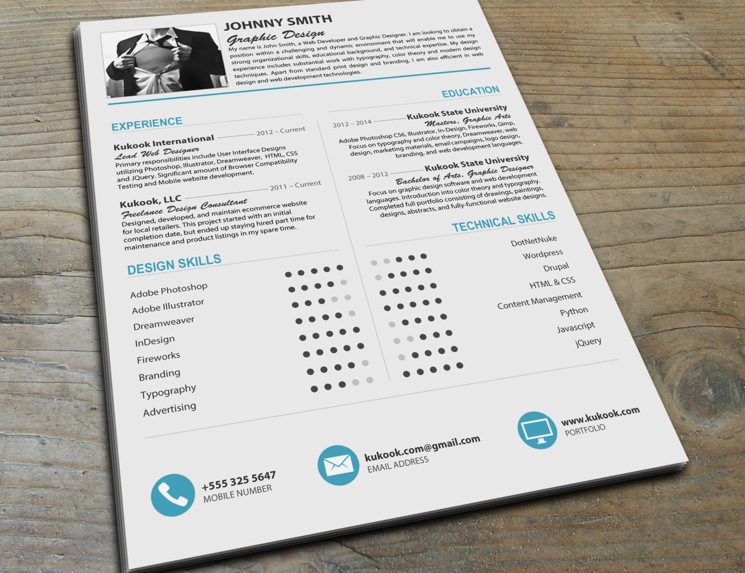 Beautiful Modern Resume Template Stand Out From the Crowd - Etsy