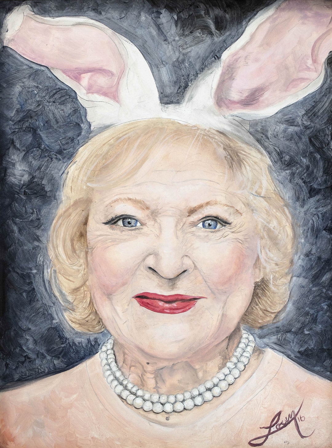 Betty White Crusty Portrait - Etsy