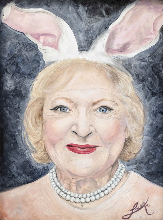 Betty White Crusty Portrait | Etsy