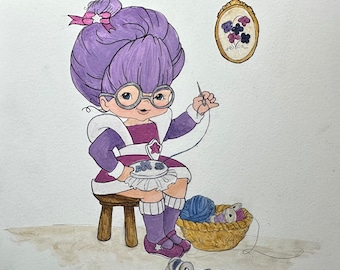 Rainbow Brite Shy Violet Color Kid Art Print - Etsy