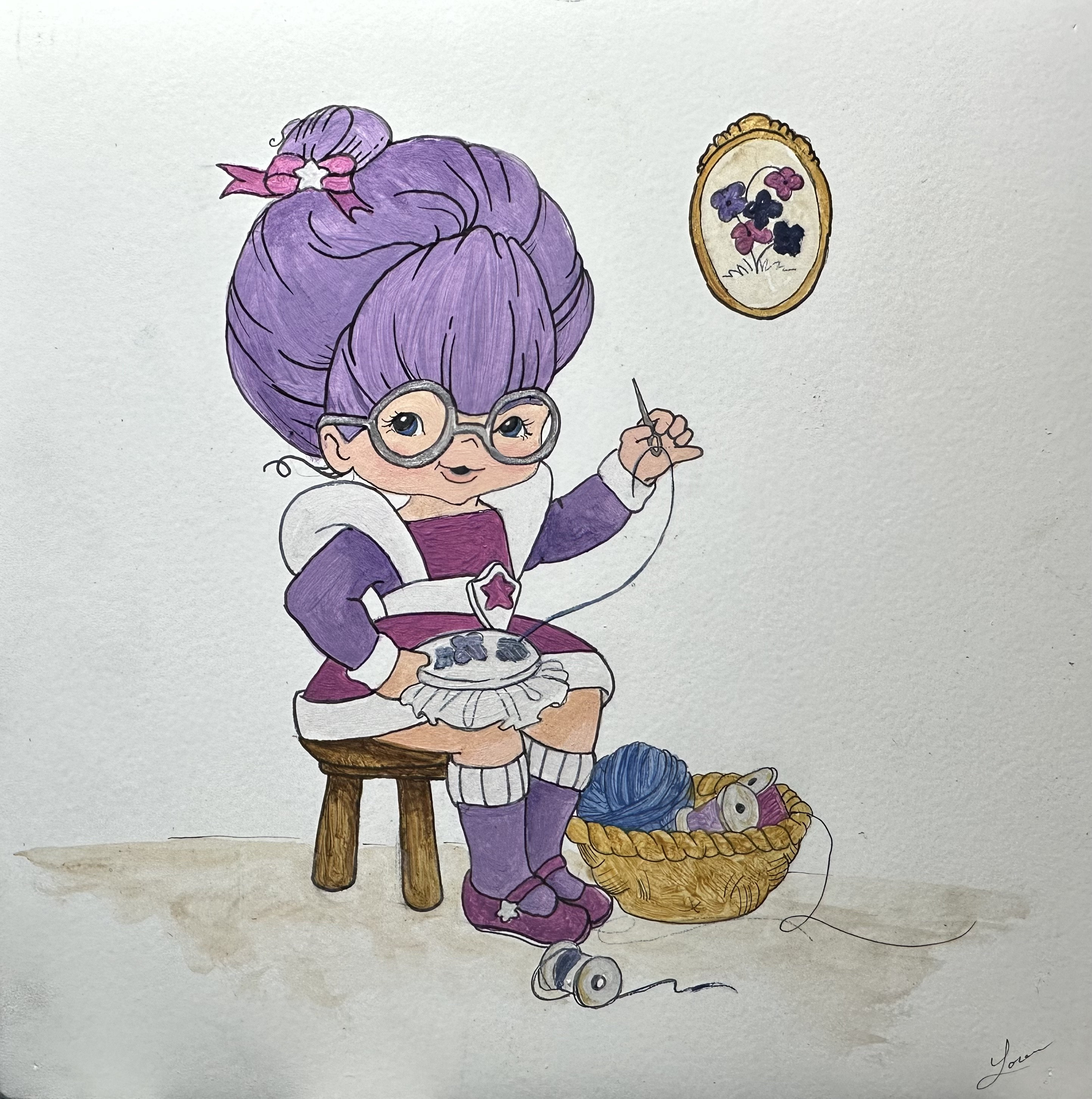 Rainbow Brite Shy Violet Color Kid Painting - Etsy