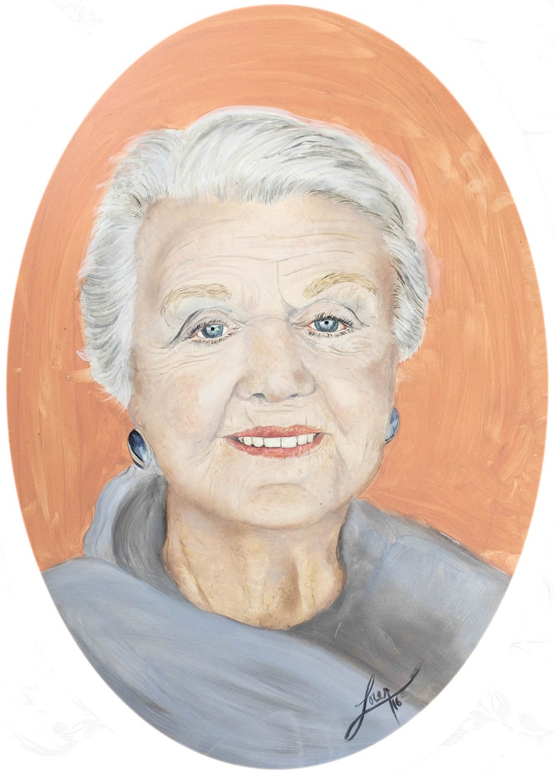 Angela Lansbury Crusty Portrait - Etsy