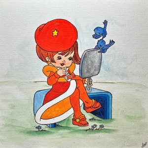 Rainbow Brite Lala Orange Color Kid Painting - Etsy