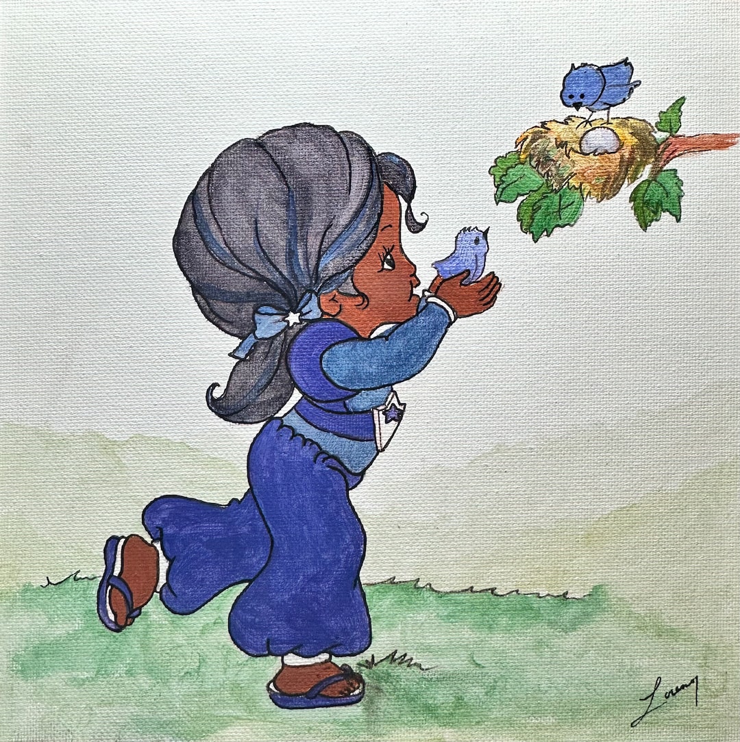 Rainbow Brite Indigo Doll Color Kid Painting - Etsy