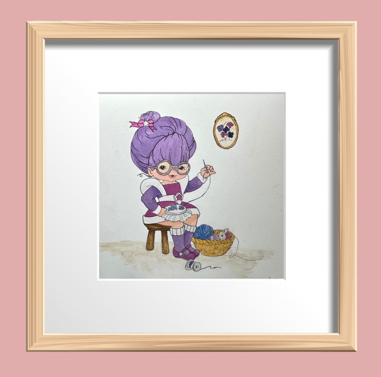 Rainbow Brite Shy Violet Color Kid Art Print - Etsy