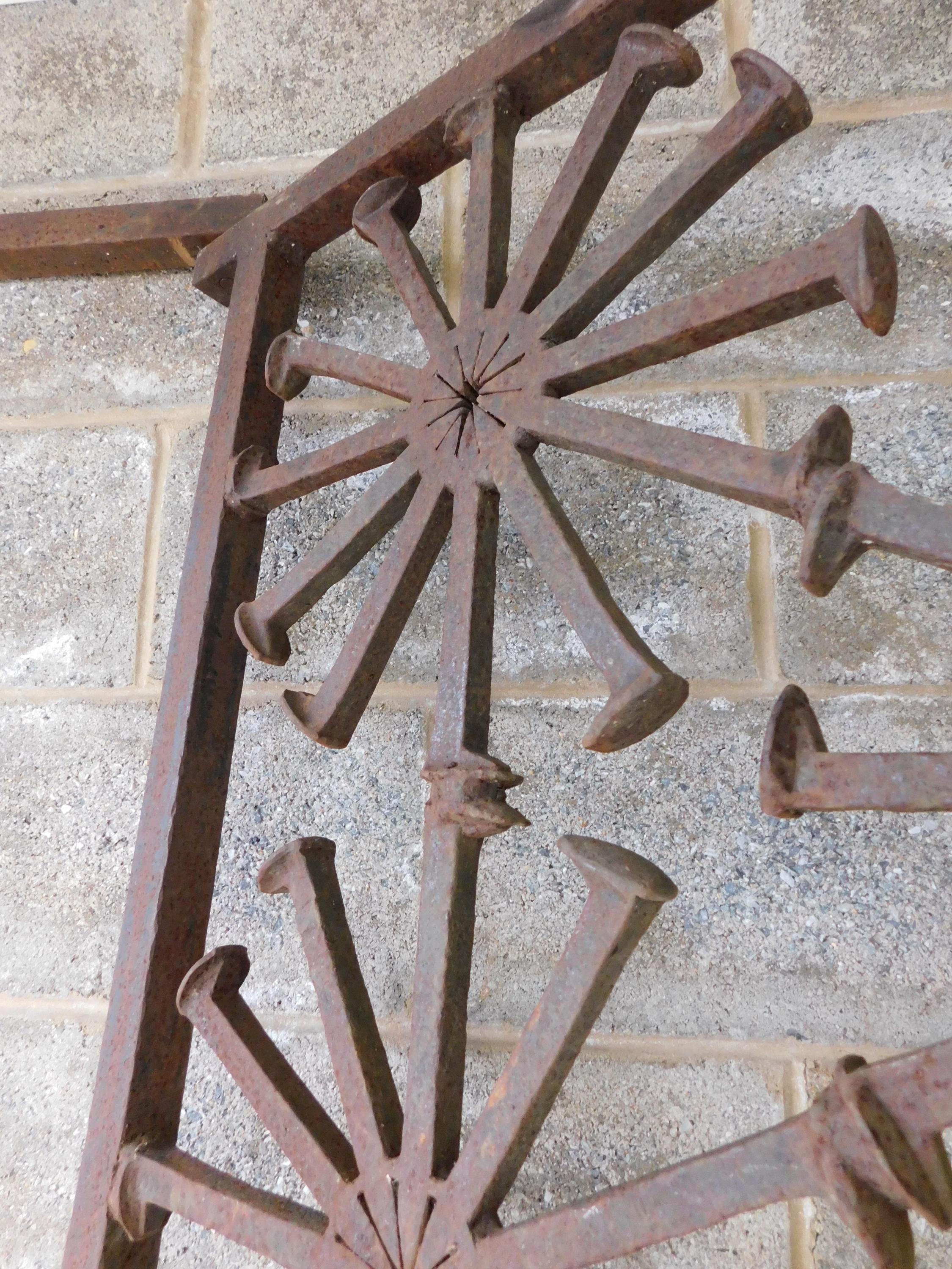 Monumental Hand Crafted Railroad Tie Design Gate 85h X 40w (shipping is ...
