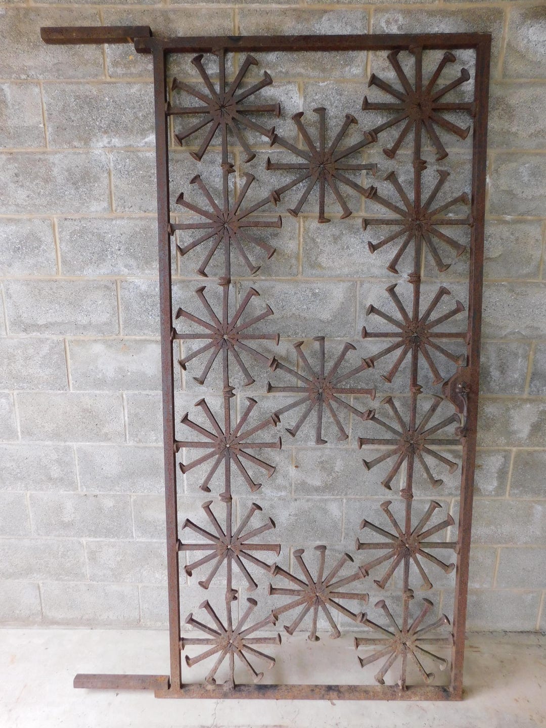 Monumental Hand Crafted Railroad Tie Design Gate 85h X 40w (shipping is ...