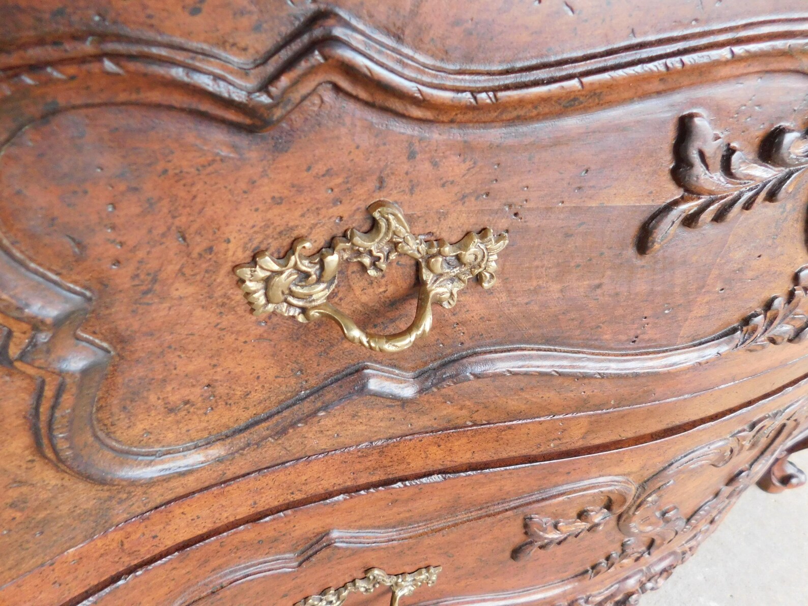 French Rococo Style Marble Top 2 Drawer Commode 37.5"w (shipping is Not ...