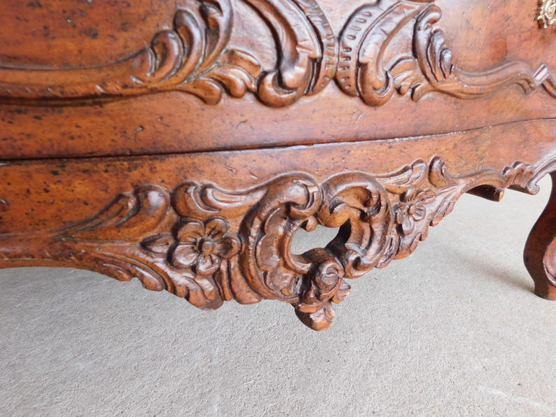 French Rococo Style Marble Top 2 Drawer Commode 37.5"w (shipping is Not ...