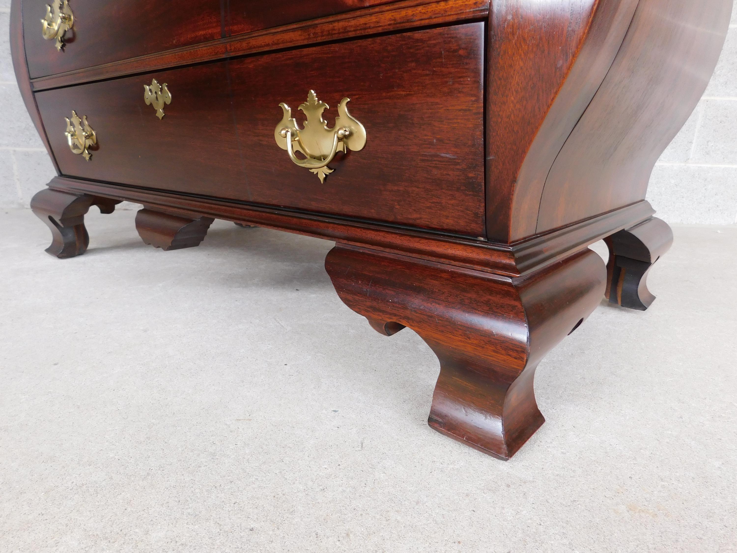 Jasper Cabinet Georgian Bombe Style Mahogany Chest 42.5"w (shipping is ...