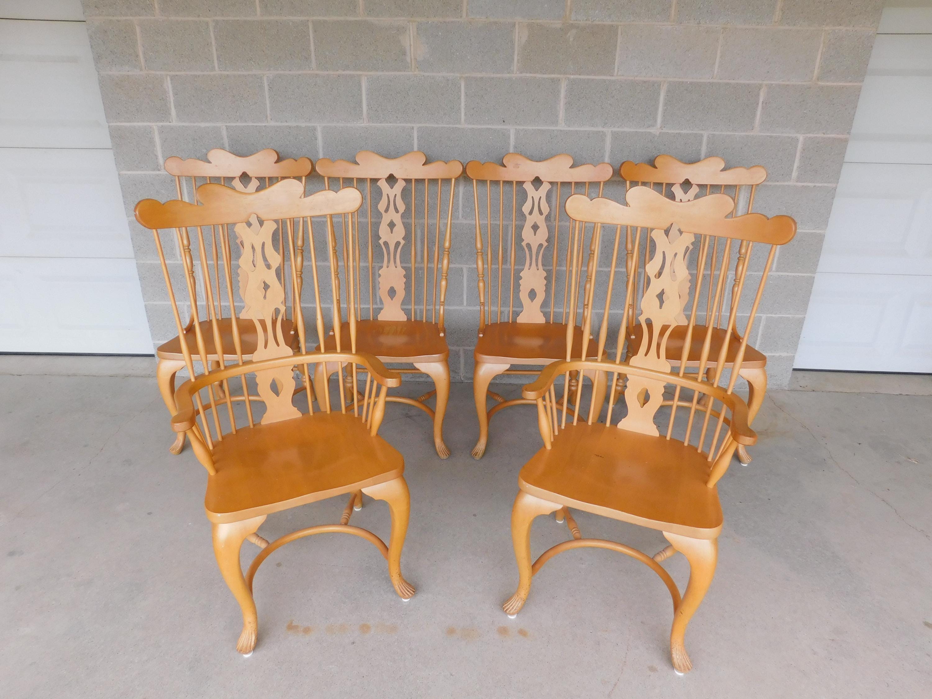 Virginia House Maple High Back Windsor Chairs - Set of 6 (shipping is ...