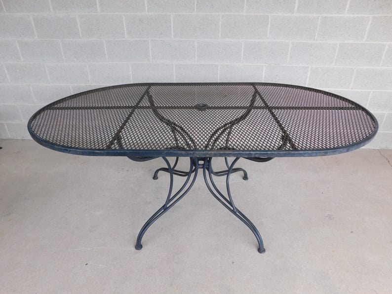 Vintage Woodard Style Wrought Iron Outdoor Dining Table 42" X 72 ...