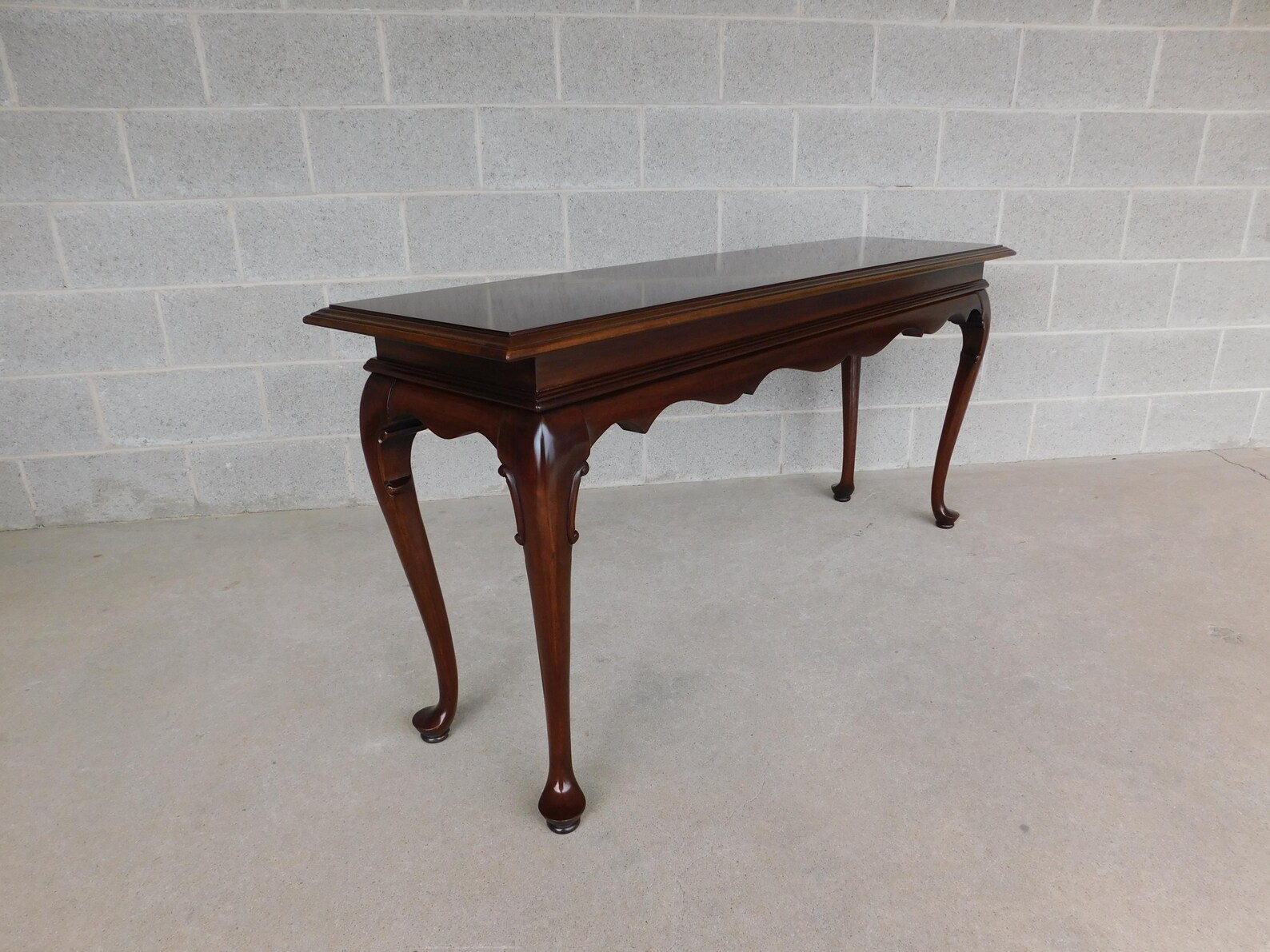 Georgian Style Cherry Queen Anne Console Table 60"w (shipping is Not ...
