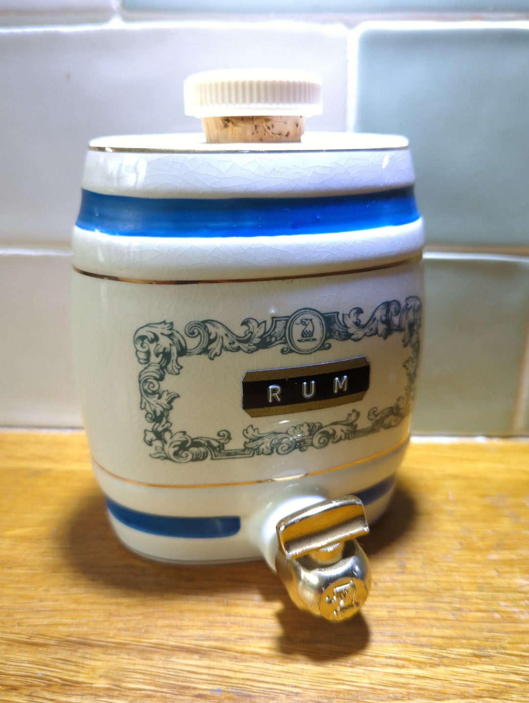 Vintage Wade Pottery Rum Flask - Etsy