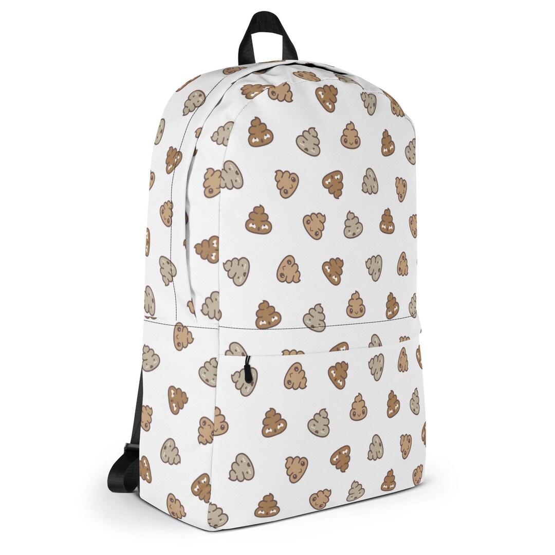 Stylish Poop Emoji Medium Backpack, Cute Daily Backpack for School or ...