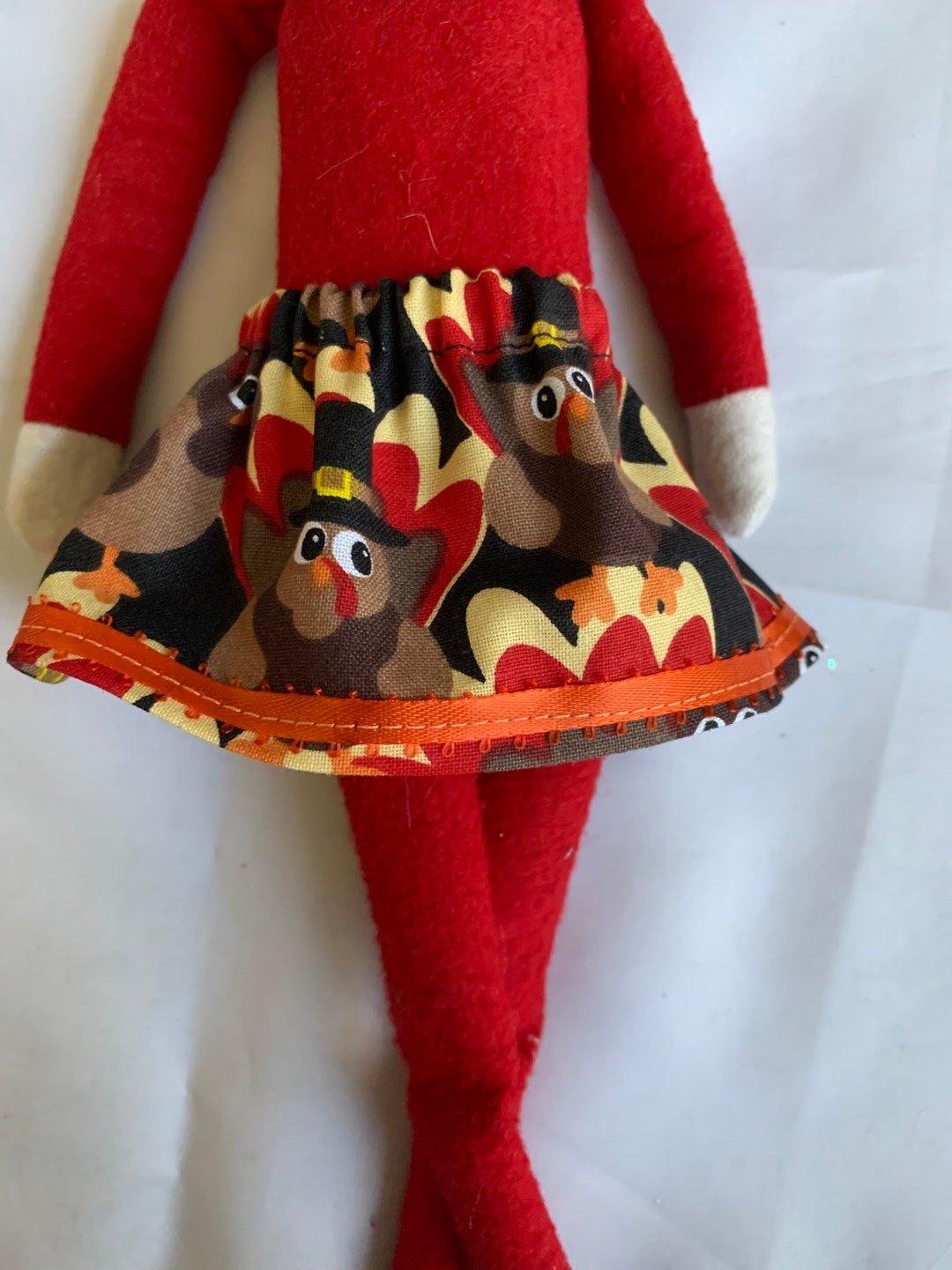 Thanksgiving Turkey With Pilgrim Hat Elf Skirt by Christmas Shelf ...