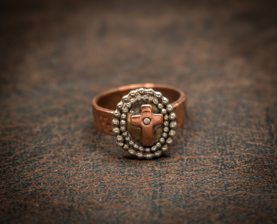 Cross Ring - Oval - Etsy
