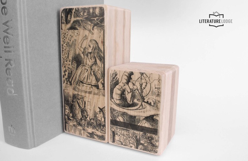 Literary Bookend: Alice's Adventures in Wonderland lewis - Etsy