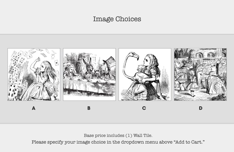 Literary Wall Tile: Alice's Adventures in Wonderland by - Etsy