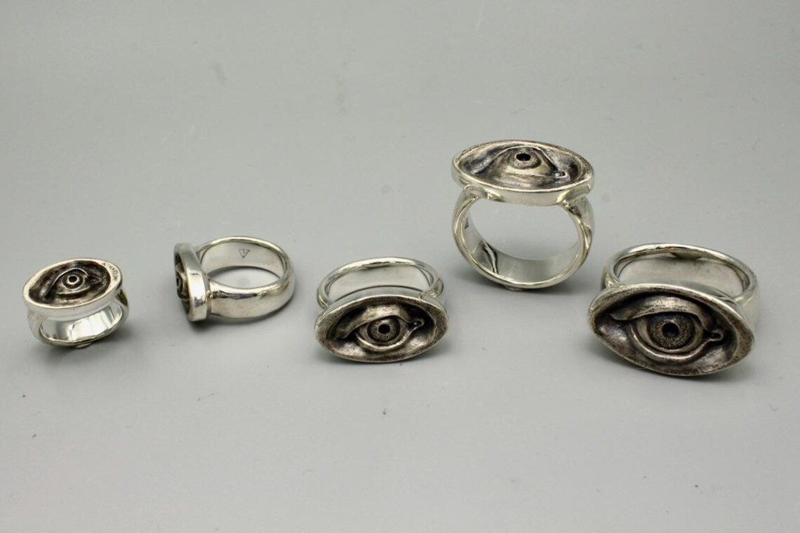 Eye See You, Plateau, Sterling Silver Sculpted Eye Ring, Made Bespoke ...