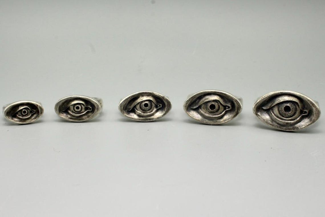 Eye See You, Plateau, Sterling Silver Sculpted Eye Ring, Made Bespoke ...