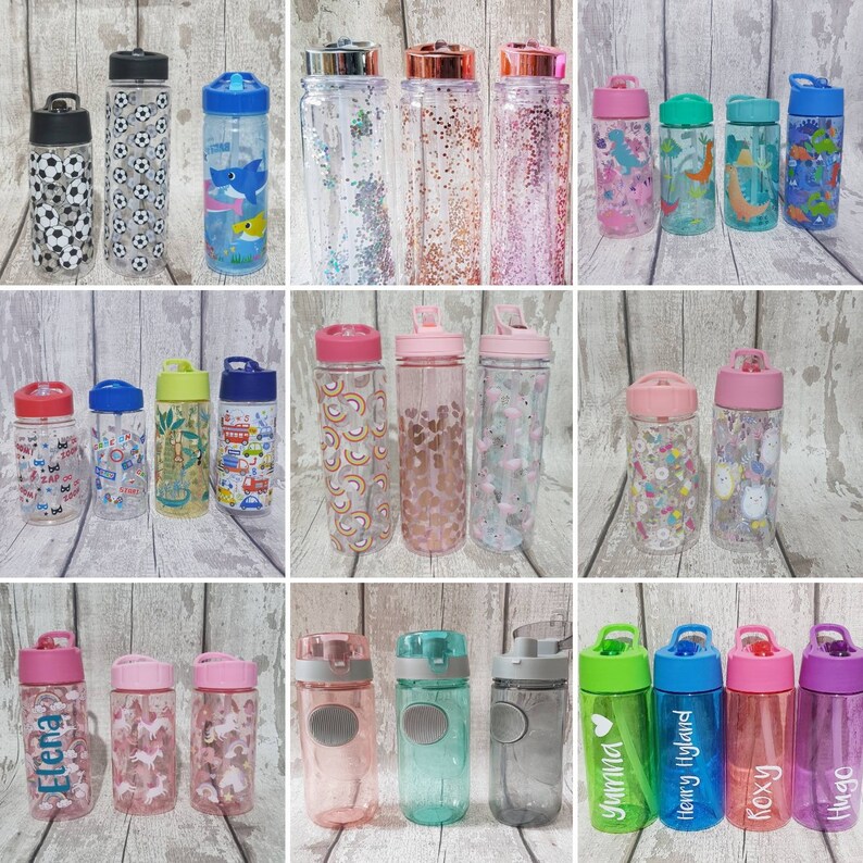 Personalised Kids Water Bottle Back to School Drink Bottle - Etsy