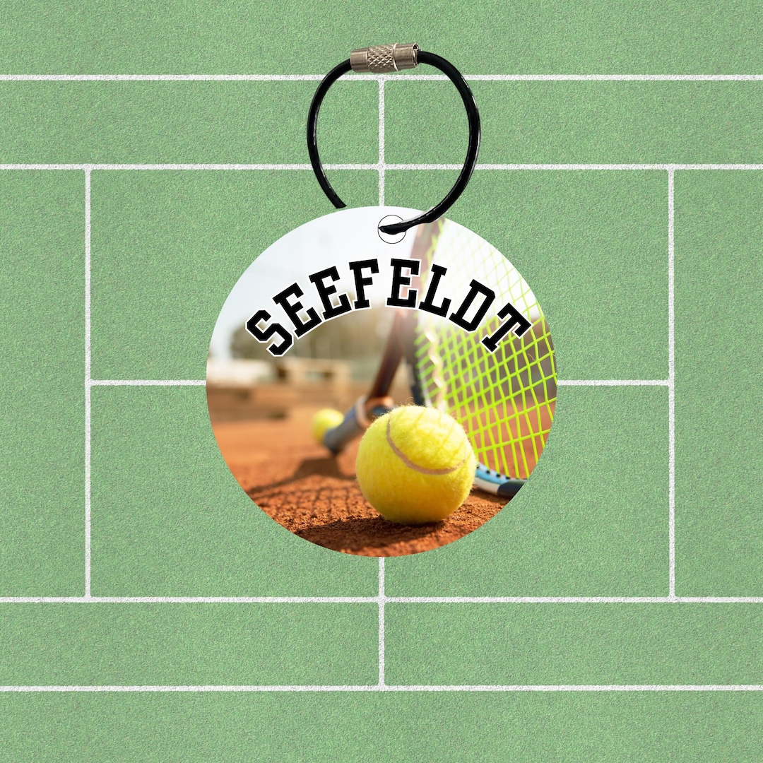 Personalized Tennis Bag Tag, Sport Name Tag, Custom Sports Bag Tag ...