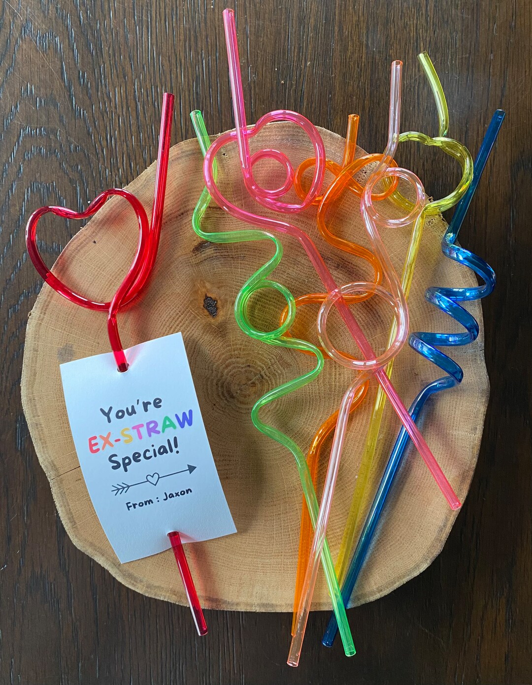 Kids Valentines, Class Valentines, Silly Straw Valentine, Toy Valentine ...