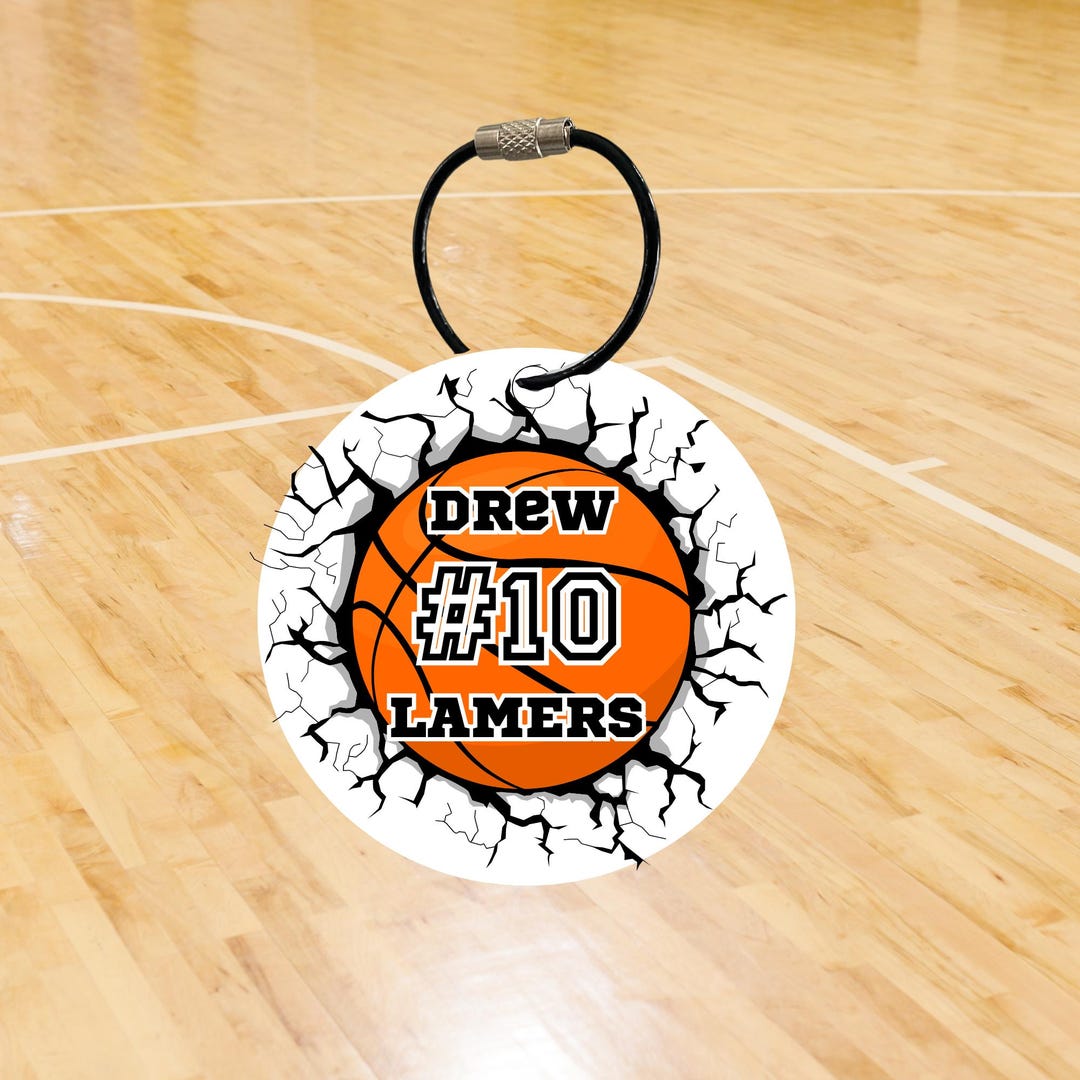 Personalized Basketball Bag Tag, Sport Name Tag, Personalized Sports ...