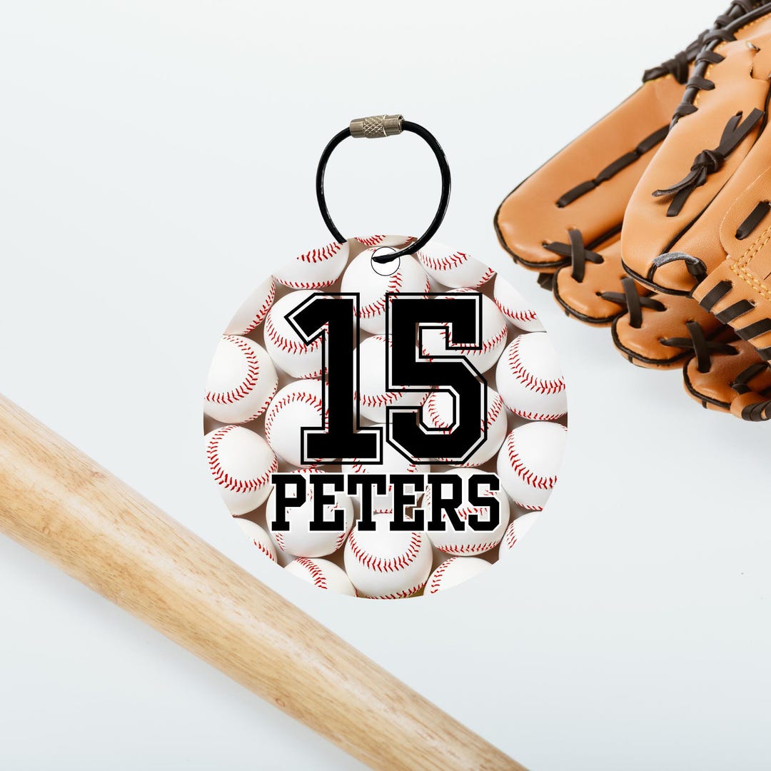 Personalized Baseball Bag Tag, Sport Name Tag, Custom Sports Bag Tag ...