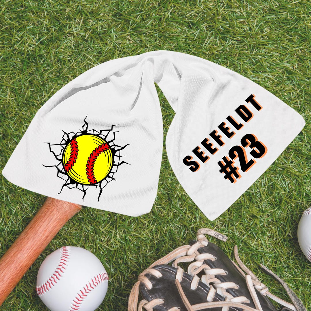 Personalized Baseball Cooling Towel, Softball Towel, Custom, Sport Rag ...