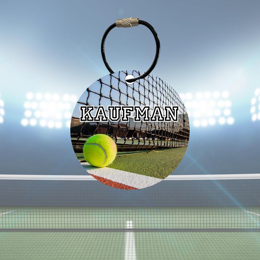 Personalized Tennis Bag Tag, Sport Name Tag, Custom Sports Bag Tag ...