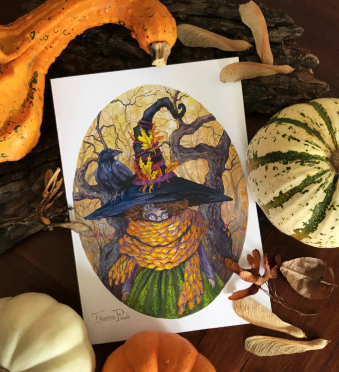 Spooky Self Portrait Paper Print Wall Art Decor Coven - Etsy