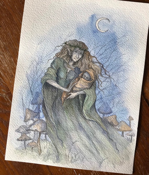 Changeling Watercolor Painting | Etsy