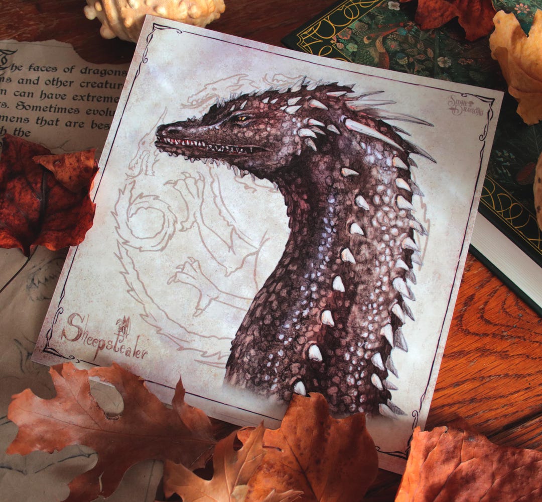 Dragon || Paper Prints || Wall Art Decor || Fantasy Dragon Prints - Etsy