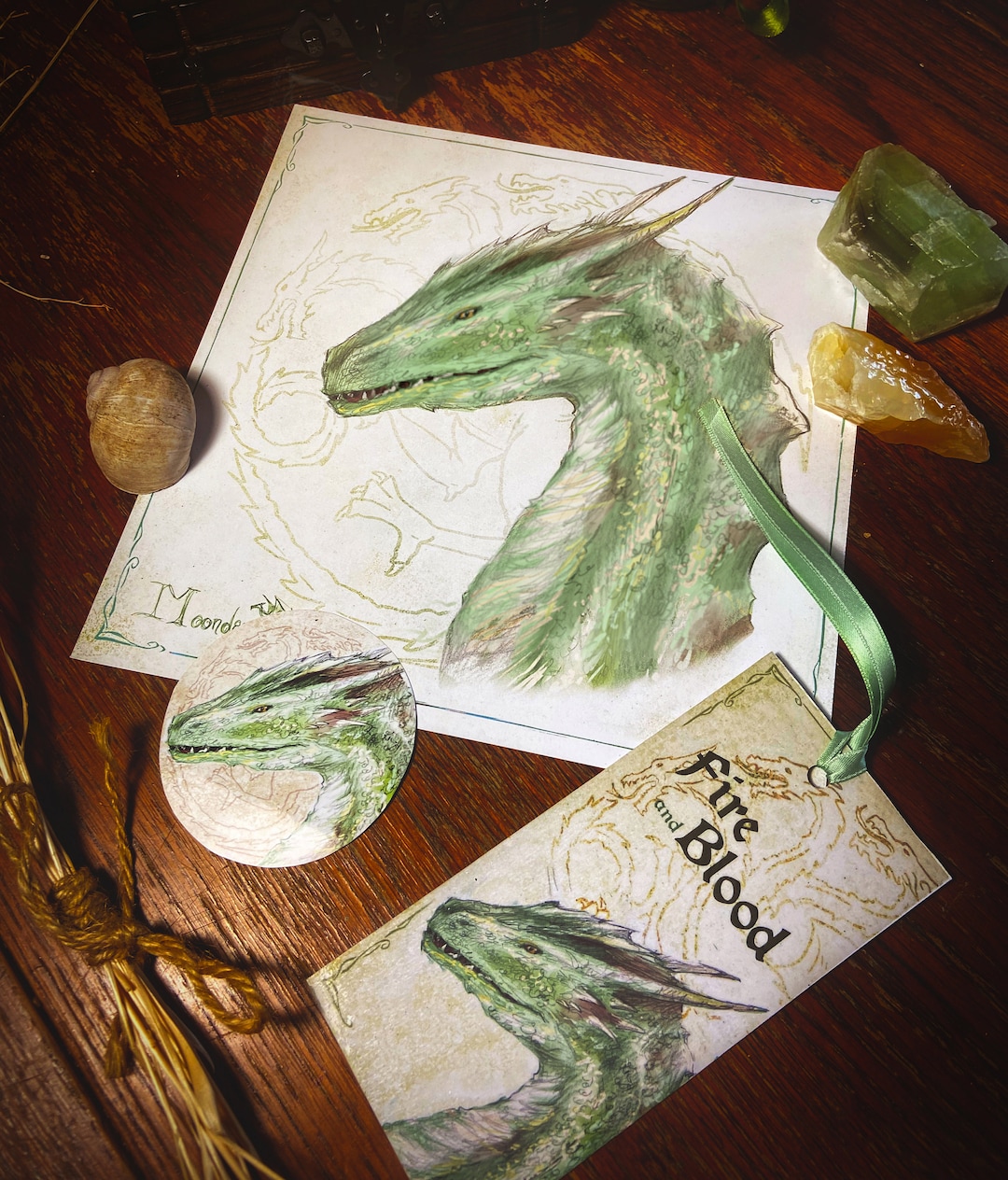 Dragon Pack || Paper Prints - Bookmark - Sticker || Wall Art Decor ...