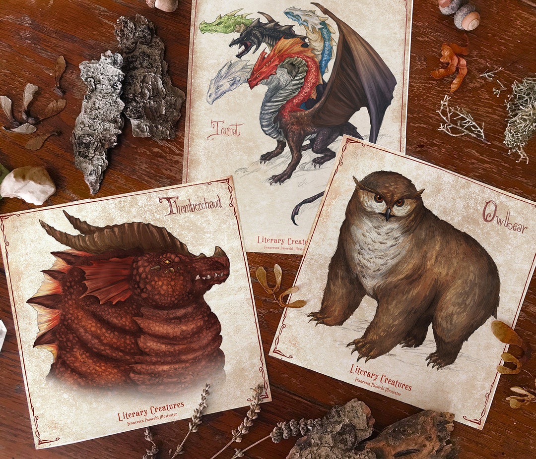 Dungeons&dragons Prints Wall Art Decor Paper Prints Dragon and Fantasy ...