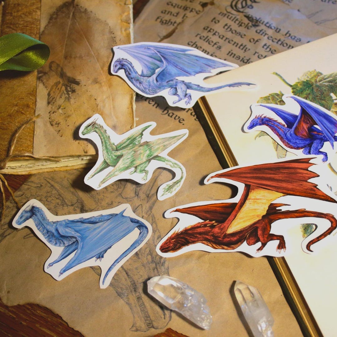 Stickers Pack || Dragons || Fantasy Planner Journal - Etsy