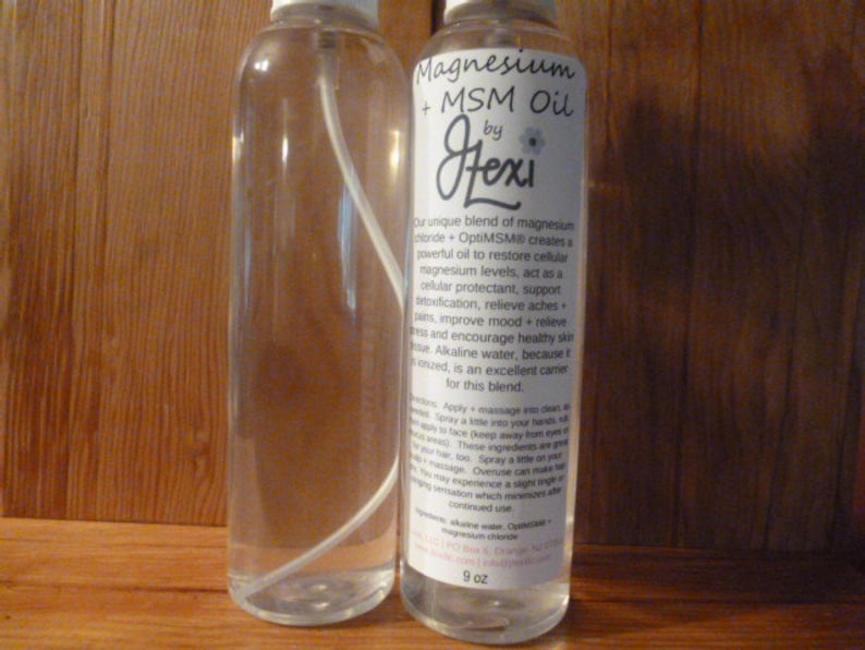 Magnesium MSM Oil Magnesium Oil Msm Magnesium and Msm - Etsy