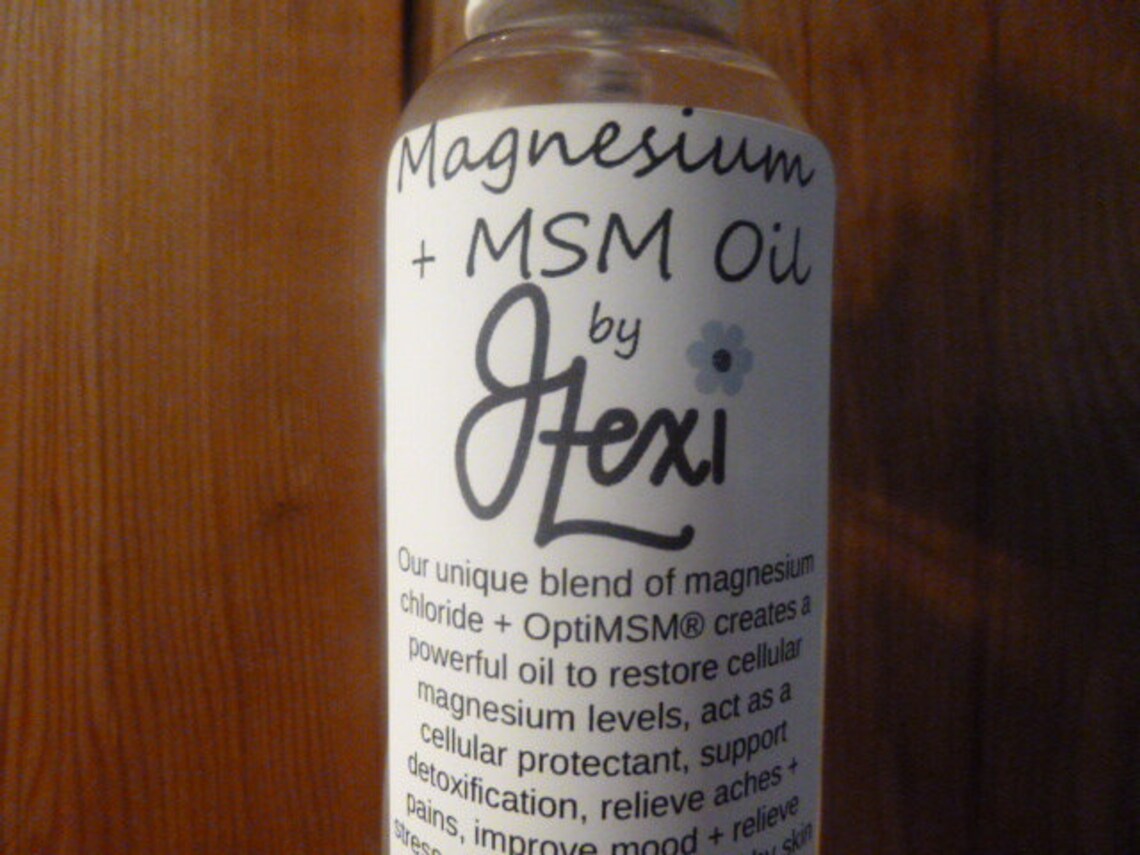 Magnesium MSM Oil Magnesium Oil Msm Magnesium and Msm - Etsy